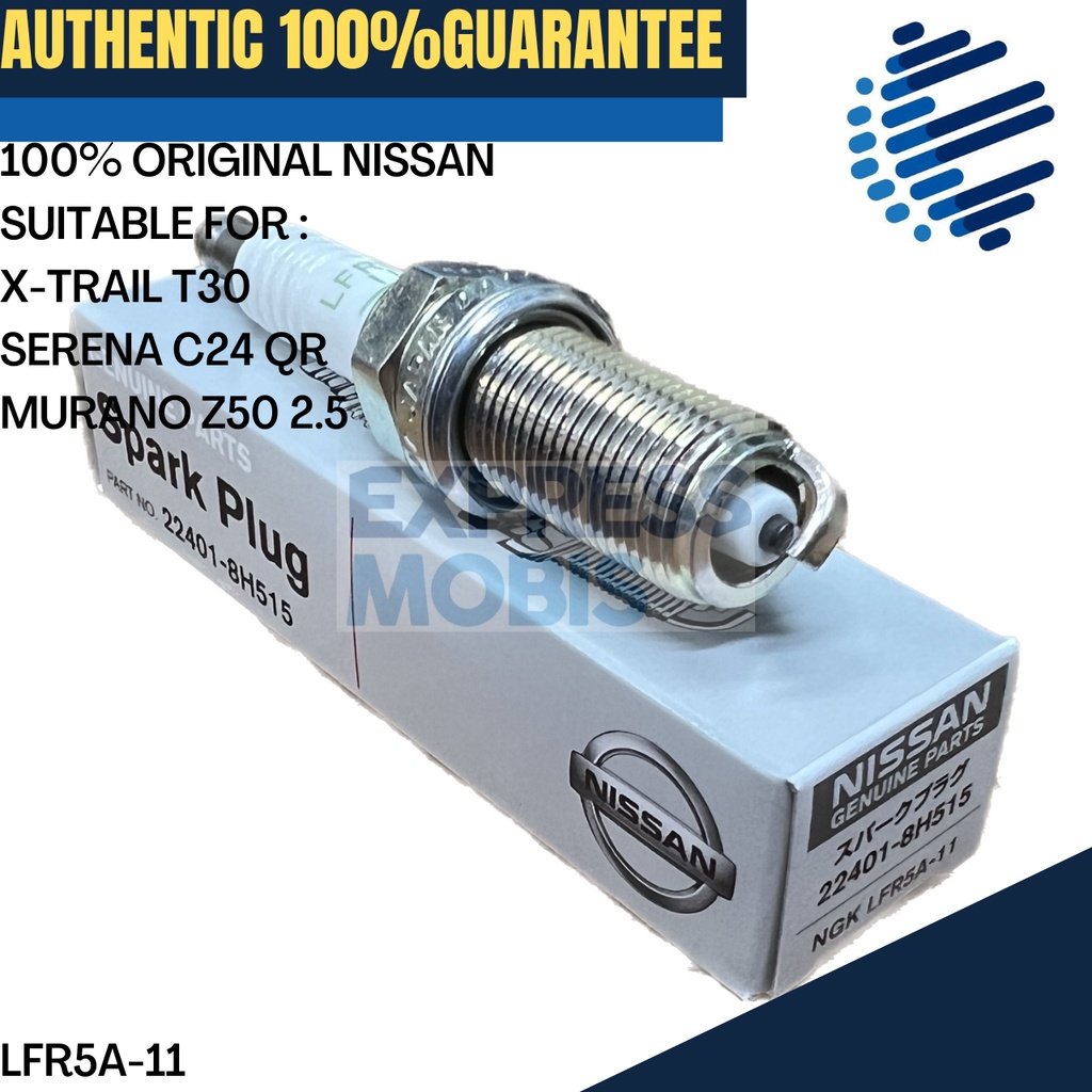 100% ORIGINAL NISSAN SPARK PLUG 22401-8H515 ( LFR5A-11 ) X-TRAIL T30 ...