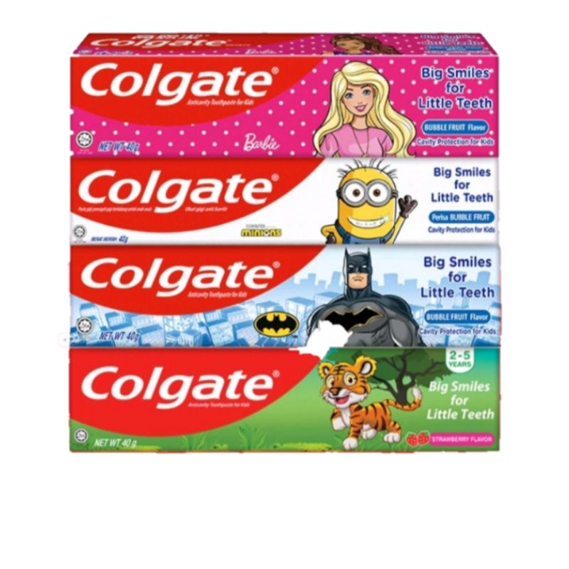 COLGATE Kids Toothpaste 40g Bubble Fruit Strawberry Flavour Barbie ...