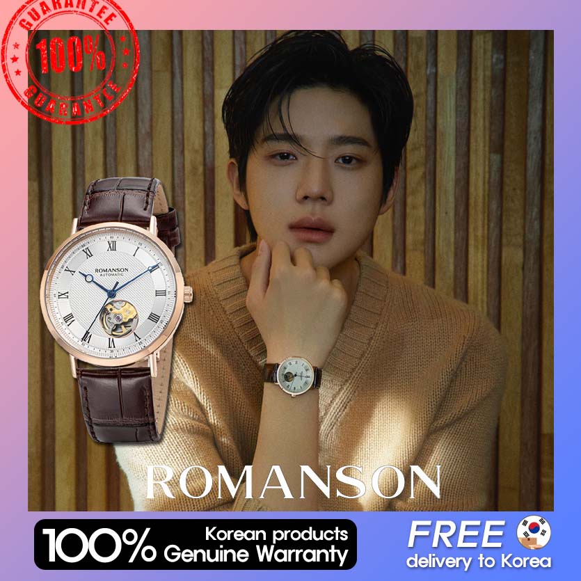 [ROMANSON] KAIROS Classic Open Heart Leather Watch / Shuroop Moon Sang-min Pick | Shopee Malaysia