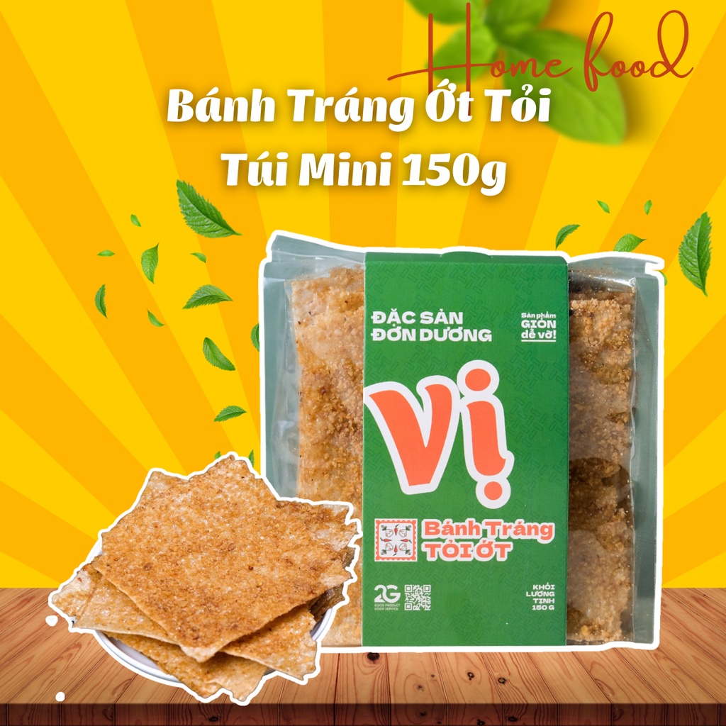 Single Duong Specialty Garlic Chili Rice Paper - Mini Bag 150g | Shopee ...