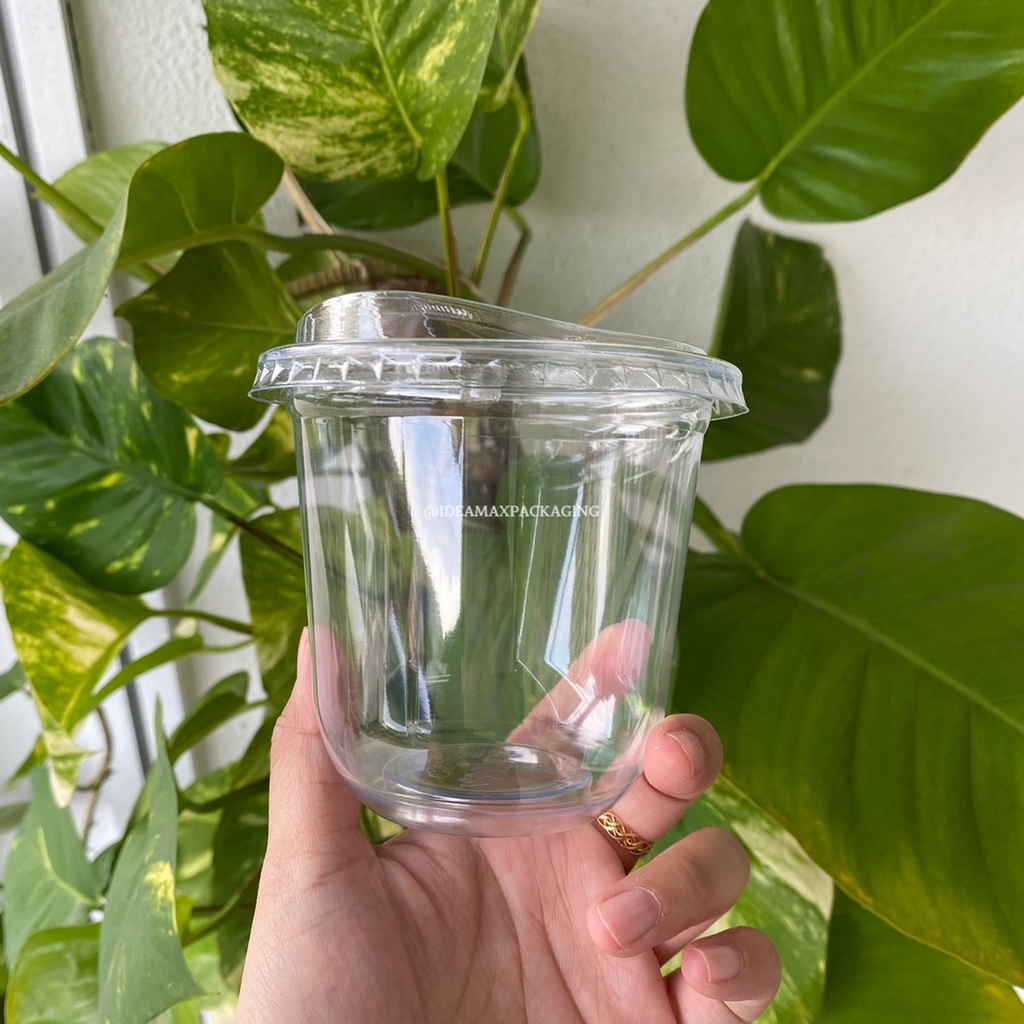 12oz U PET Cup with Strawless Lid (1000pcs) | Shopee Malaysia