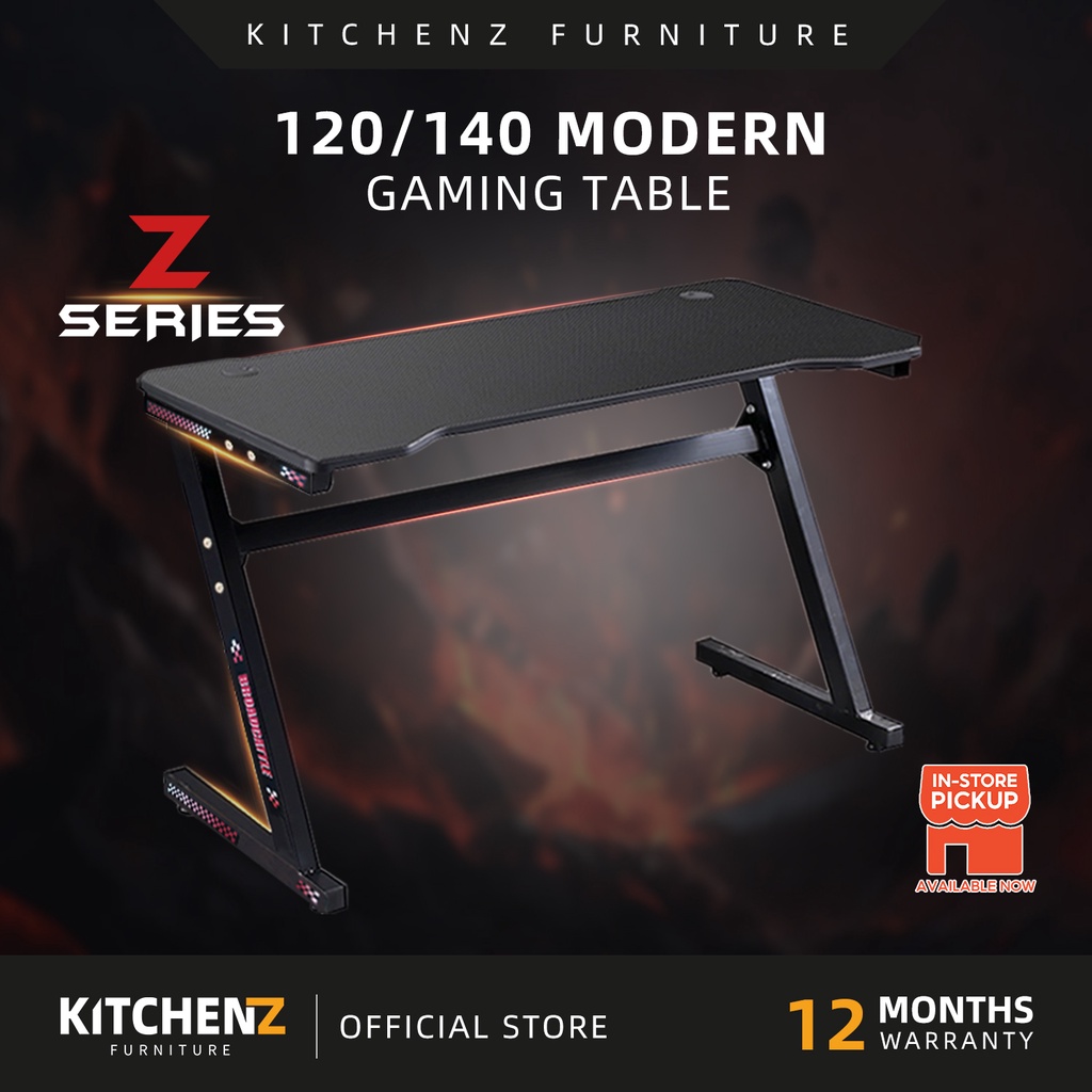 GTGAMEZ Z K LED Gaming Table Office Table (4ft/5ft) Metal Leg water ...