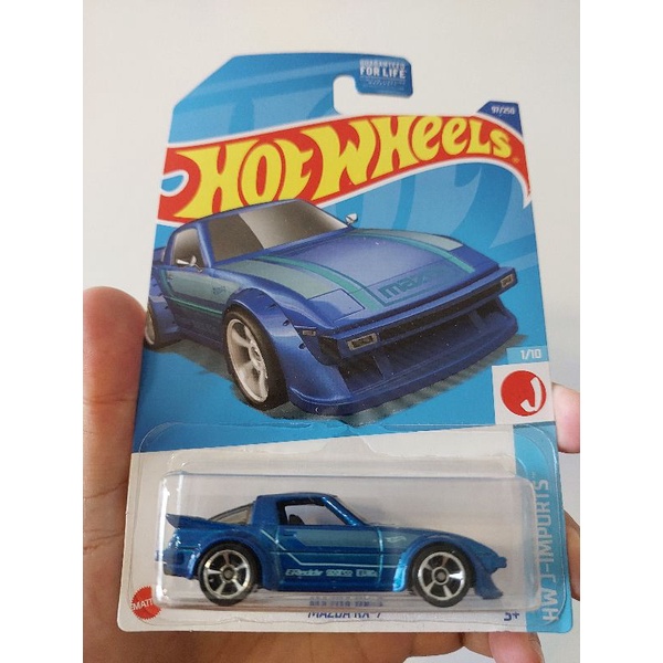 Hot Wheels Mazda RX7 Blue US Card | Shopee Malaysia