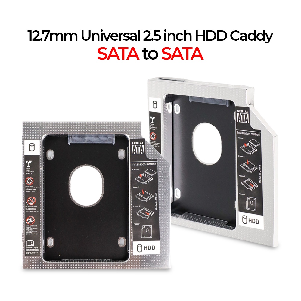 Universal 2.5 inch HDD Caddy 12.7mm SATA to SATA - TSR122 | Shopee Malaysia