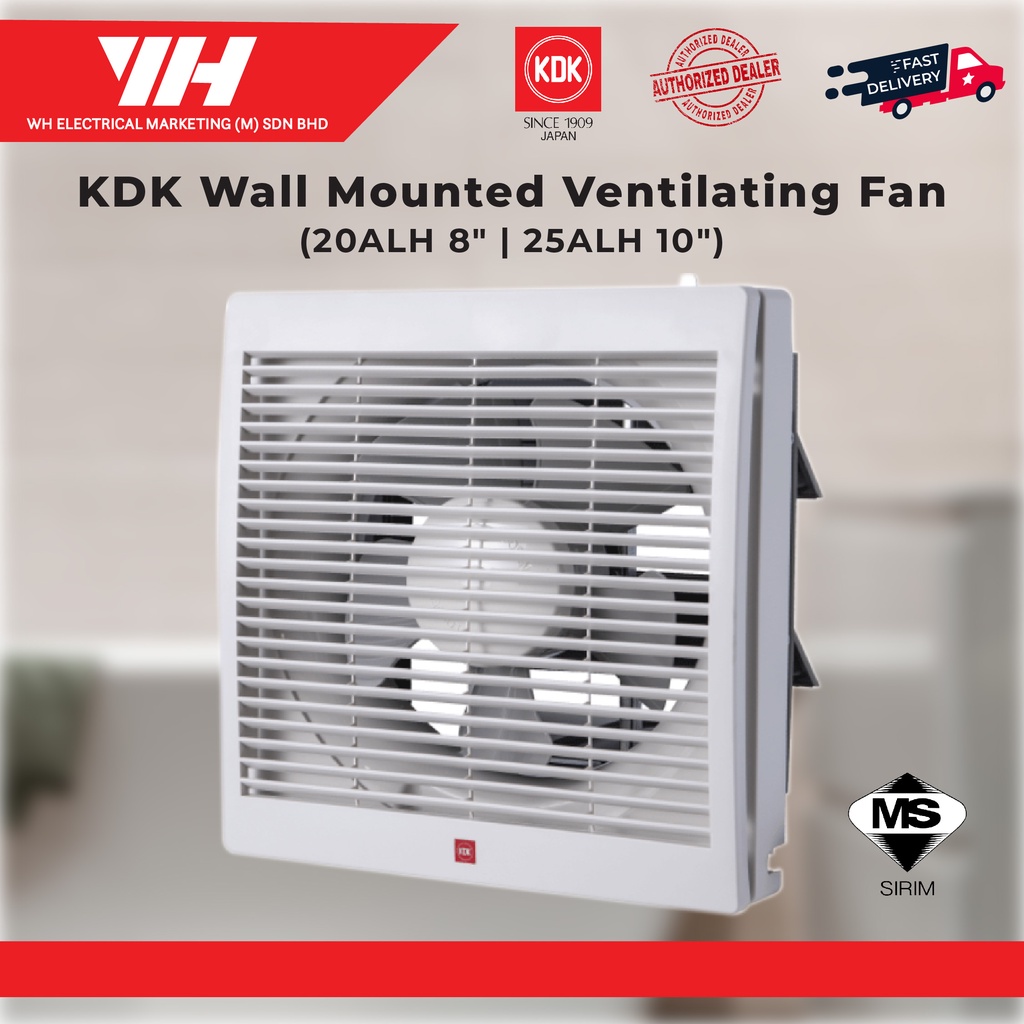 KDK 20ALH 8" 25ALH 10" Wall Mounted Ventilating Fan || Exhaust Fan ...