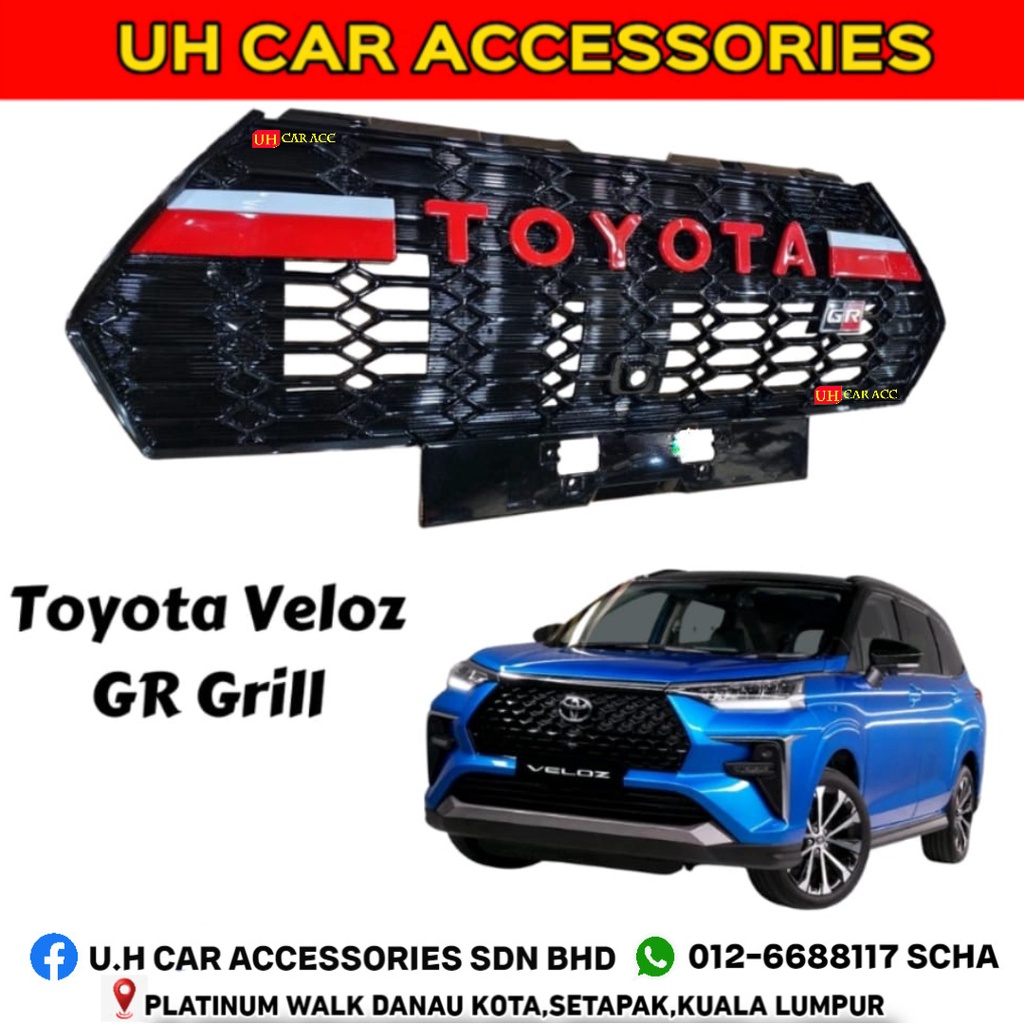 TOYOTA VELOZ PERODUA ALZA FRONT GRILL GR SPORT GRILL Convert 2021 2022 ...