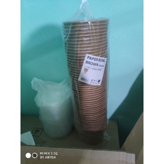 PAPER BOWL BROWN/ BEKAS ODEN/ BEKAS TAHAN PANAS/ BEKAS MEE KARI/ BUBUR ...