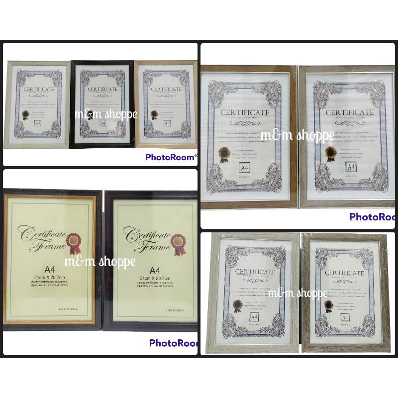 A4 premium design certificate frame photo frame documents frame ...