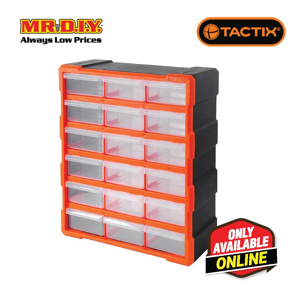 TACTIX 18-Drawers Storage Bin | Shopee Malaysia