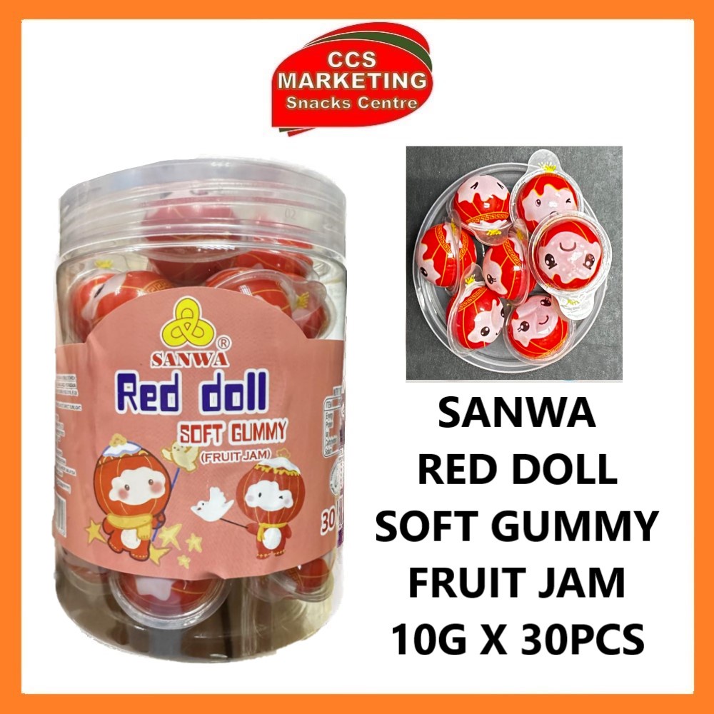 CCS Sanwa Red Doll Soft Gummy Candy Fruit Jam ( 10g x 30pcs ) | Shopee ...