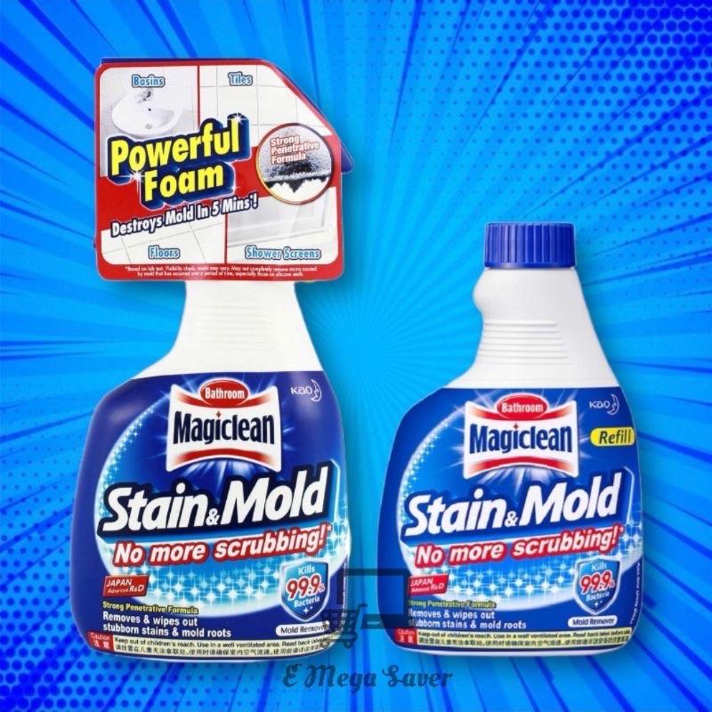 Kao Magiclean Stain & Mold Remover 400ml (Trigger+Refill) | Shopee Malaysia
