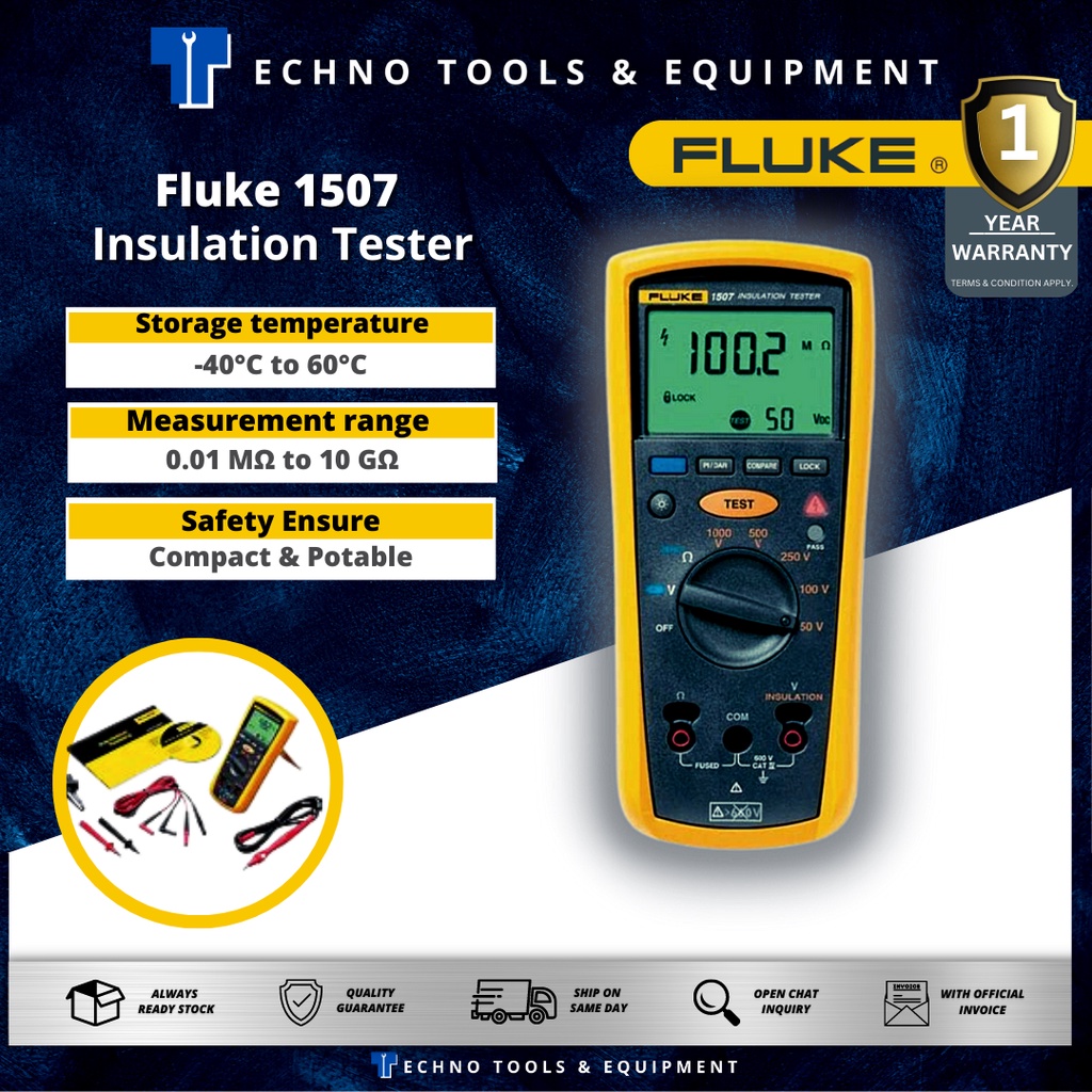 Fluke 1507 Insulation Tester | Shopee Malaysia