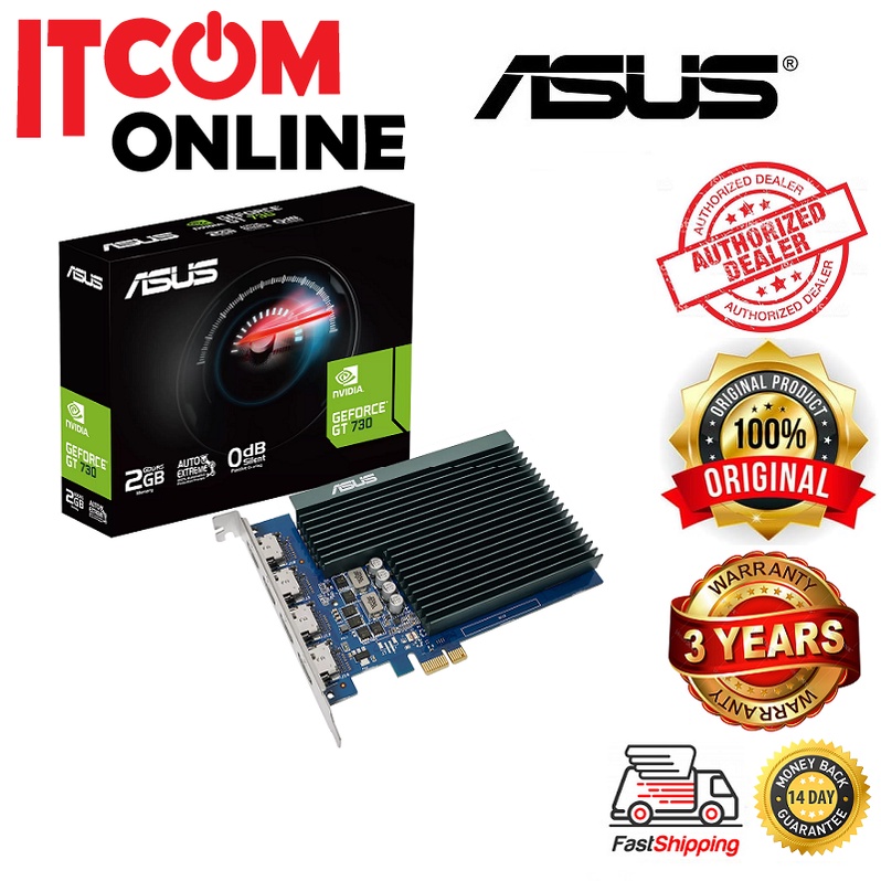 ASUS NVIDIA GT730 2GB GDDR5 64BIT 4x HDMI GRAPHIC CARD (GT730-4H-SL-2GD5) | Shopee Malaysia