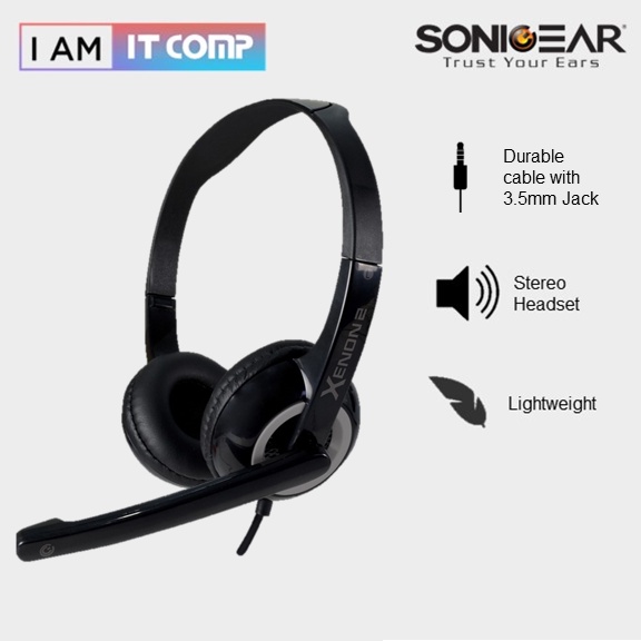 SonicGear Xenon 2 Stereo Headphones With Mic | For Smartphones And ...