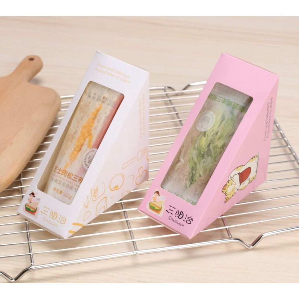 Ready stock MSIA!!Sandwich Box Clear Window/Disposable /Food Packaging ...