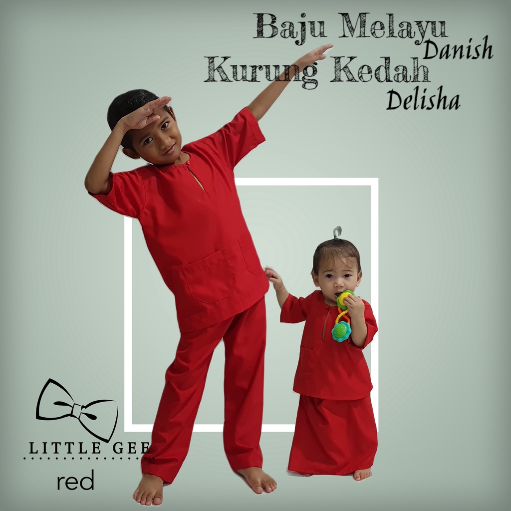 RED / MERAH / BAJU MELAYU DANISH & KURUNG KEDAH DELISHA / BAJU MELAYU ...