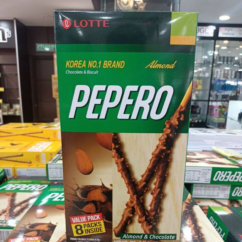 Lotte Pepero Almond 256g(korea) | Shopee Malaysia