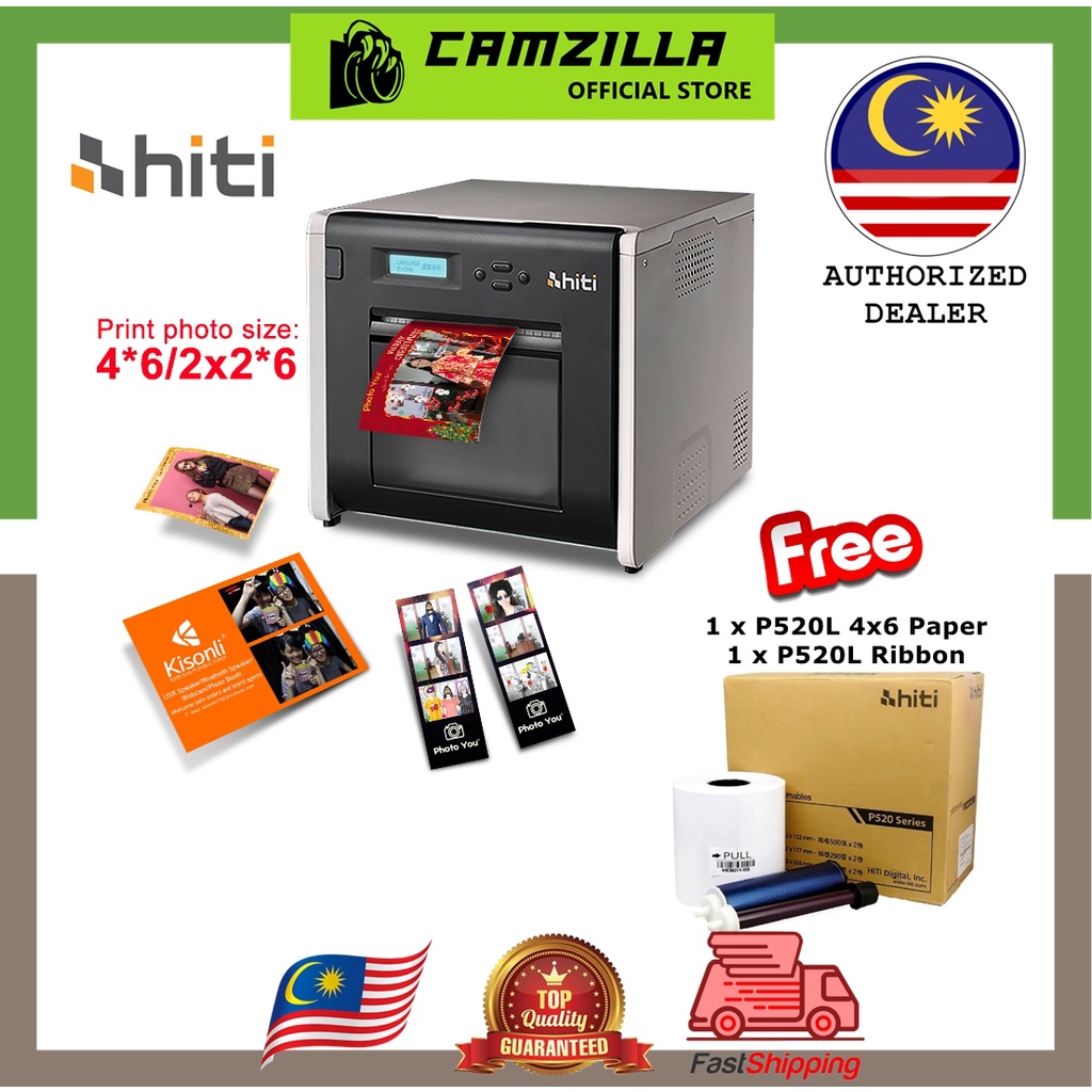 Hiti P525L Photo booth Printer + 1 x 4x6 Paper + 1 x Ribbon ( 1 Year Warranty ) | Shopee Malaysia