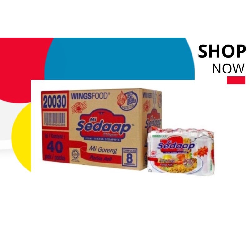 Mi Sedap Mi Goreng Perisa Asli 90g x 5 x8 pack /Carton | Shopee Malaysia
