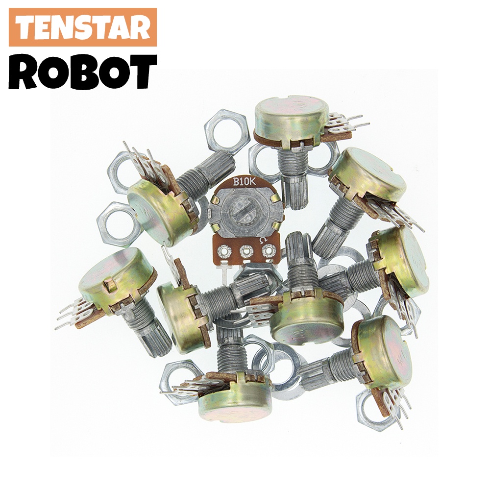 WH148 15mm B1K B2K B5K B10K B20K B25K B50K B100K B500K B1M Single Turn ...