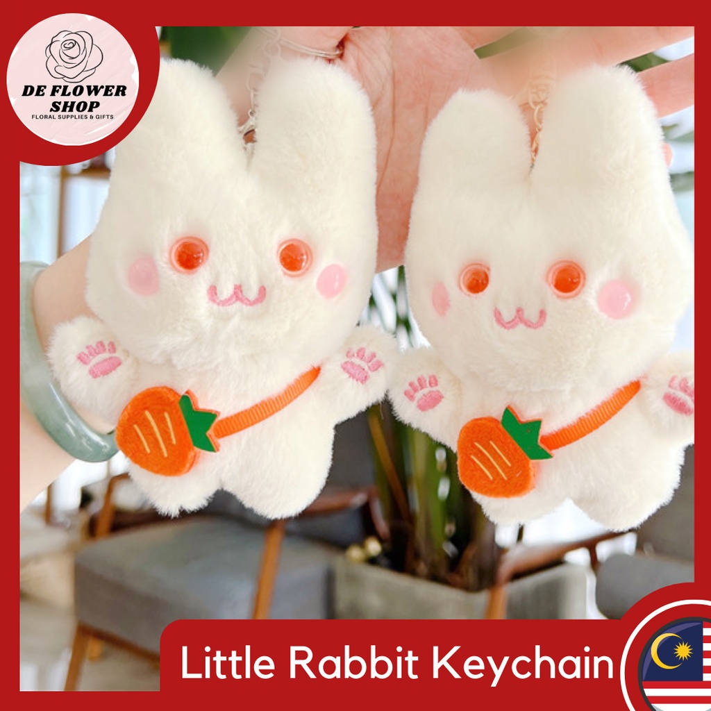 Little Rabbit Keychain Cute Comel Kids Soft Toy Patung Soft Toy ...