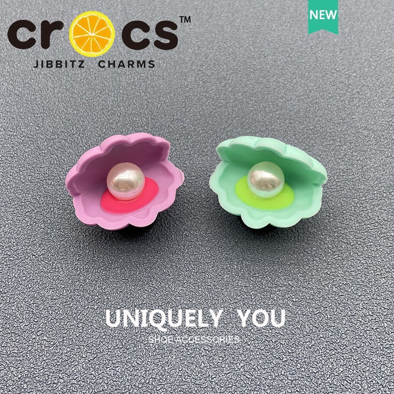Crocs jibbitz 3D Three-Dimensional Shell Pearl Shoes Flower Hole ...