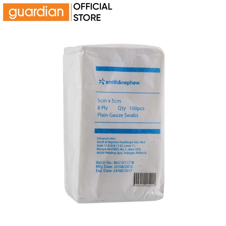 Smith & Nephew Plain Gauze Swabs 5cm x 5cm x 8ply 100s | Shopee Malaysia