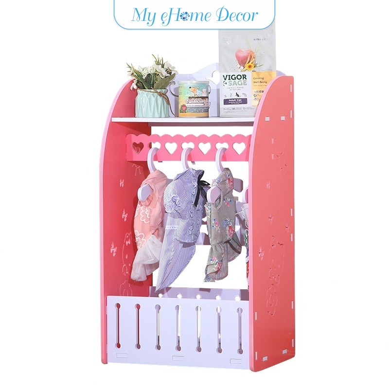 Pet wardrobe cat clothes hanger rack dog small wardrobe pet clothes ...