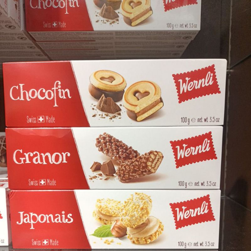 WERNLI 100G ALL FLAVOR(switzerland) chocofin/chocobelle/Granor/Japonais ...