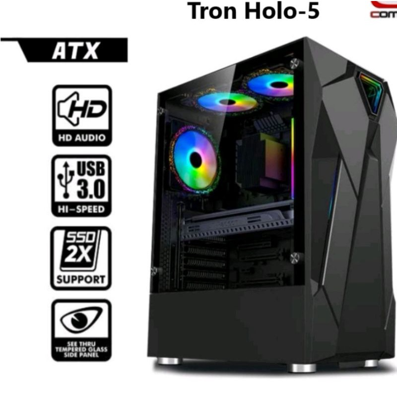 gaming casing RGB full LED casing | Shopee Malaysia