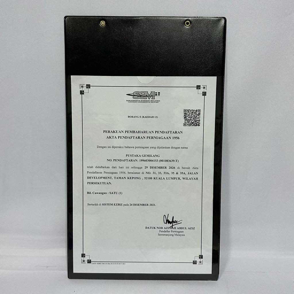 A4 PVC License Board Plain Black Colour. Front with transparent pocket ...