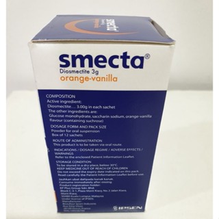 smecta Diosmectite 3g orange-vanilla Anti Diarrheal 12 sachets per box ...