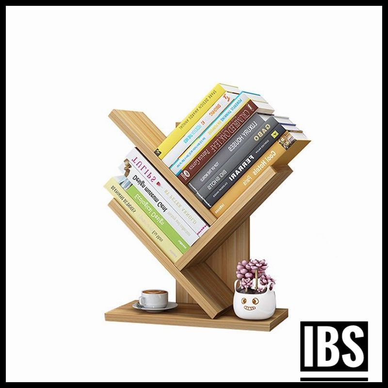 IBS Storage Rack Bookshelf Rak Buku Rak Penyimpanan Rak Meja Moden Book ...
