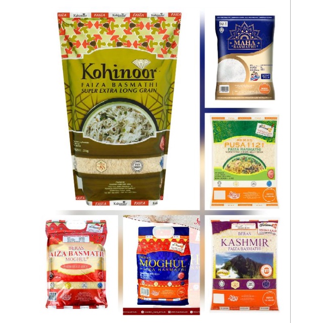 Basmathi Rice Trial Pack | Beras Faiza Pek Percubaan (repack) | Shopee ...