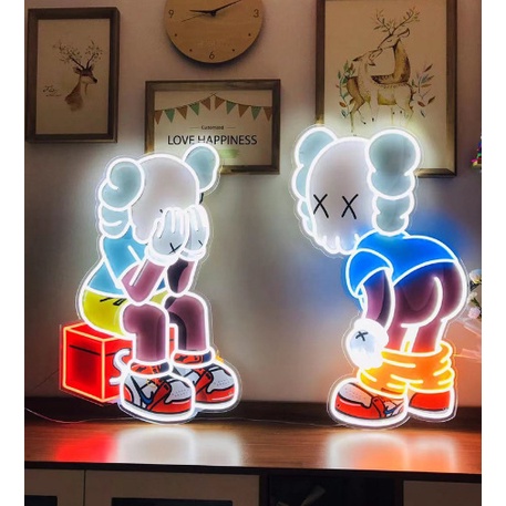 kaws Neon Lights Luminous Characters Influencer Style Bar Decorative ...