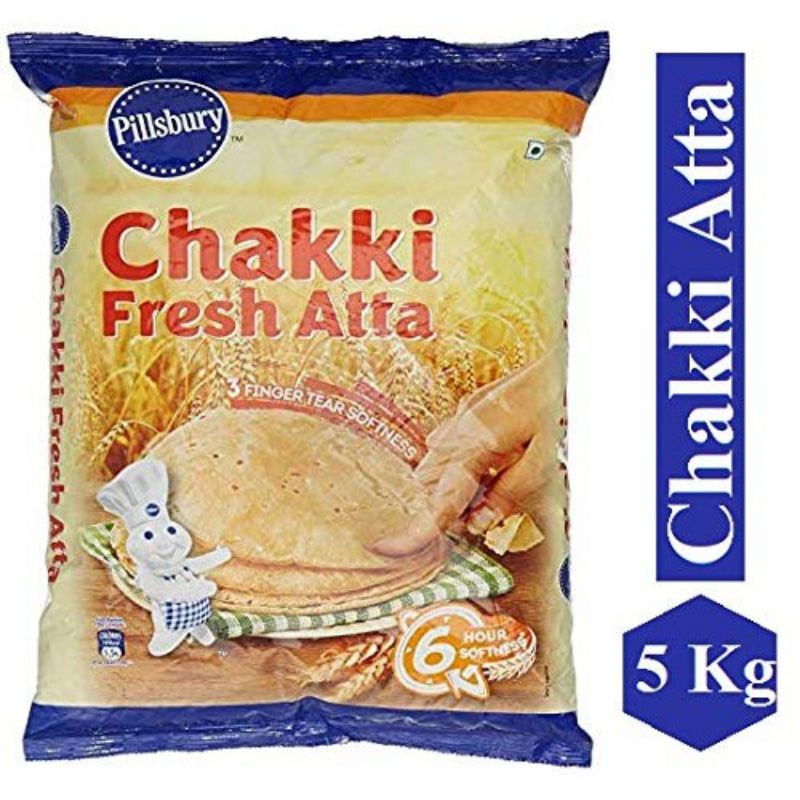Pillsbury Fresh Chakki Atta (Pure Wheat Flour) 5 kg | Shopee Malaysia