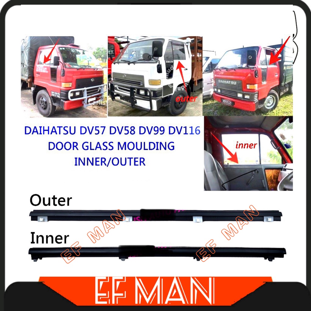 DAIHATSU DELTA DV57 DV58 DV99 DV116 LORRY DOOR GLASS MOULDING RUBBER ...
