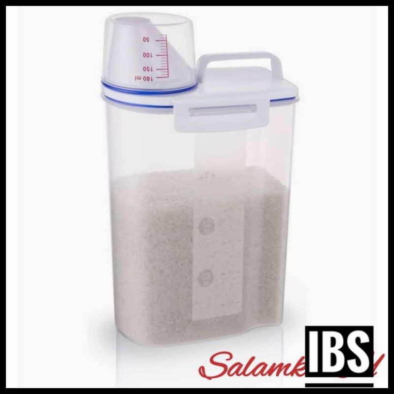 IBS Food Container Dispenser Rice 2kg Tong Simpan Beras Bekas Bijiran ...