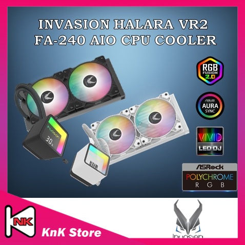 INVASION HALARA VR2 FA-240 AIO CPU COOLER (BLACK / WHITE) | INVASION DX ...