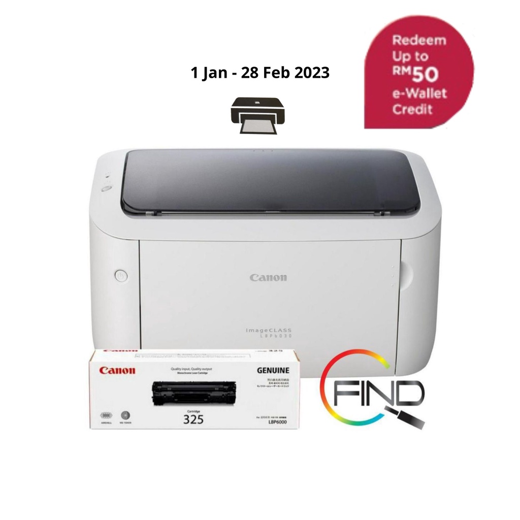 CANON LBP-6030 MONOCHROME SINGLE FUNCTION LASER PRINTER (FINDC) | Shopee Malaysia