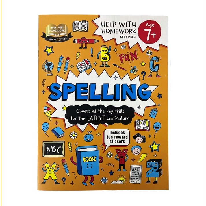 Learn to Spell Educational Workbook for Kids (Age 7+) With Stickers ...