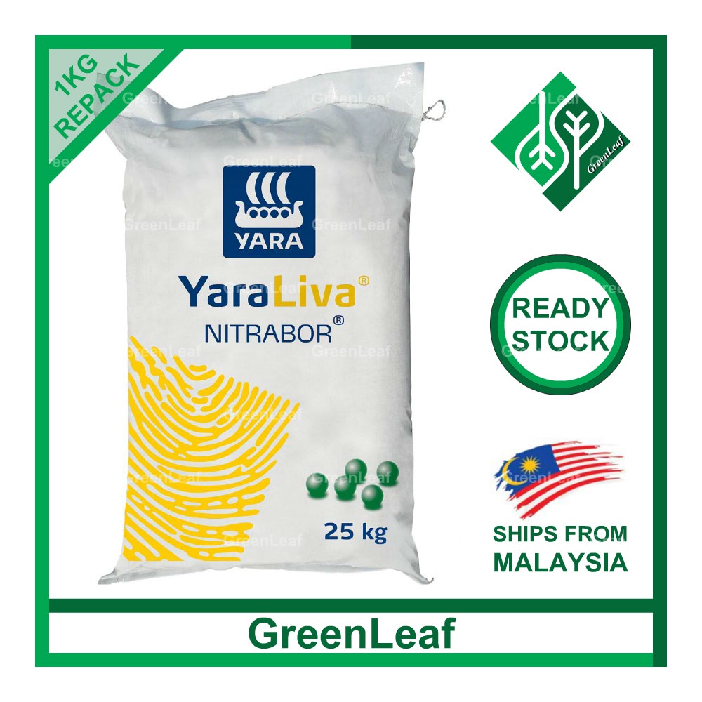 [REPACK] 1KG YaraLiva Nitrabor Calcium Nitrate Boron Baja Yara ...