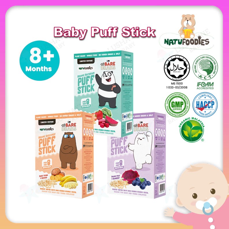Natufoodies Baby Puff Stick 8 Months 21g Biscuit Biskut Keropok Cookies ...