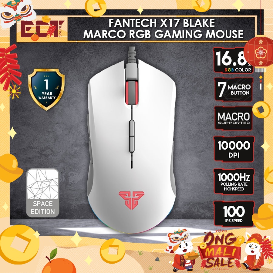 Fantech X17 Blake Marco RGB Gaming Mouse - White Space Edition ...
