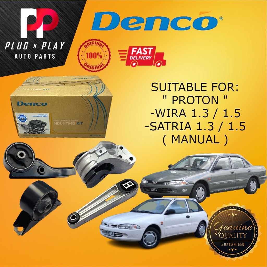 QUALITY DENCO ENGINE MOUNTING SET PROTON WIRA 1.3 / 1.5 , SATRIA 1.3 ...