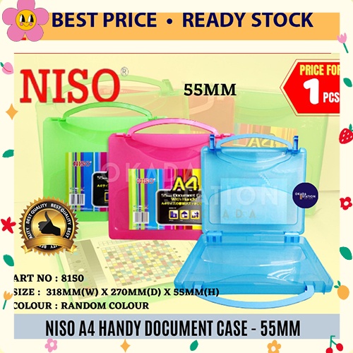 Local Ready Stock NISO A4 Document Case 55mm / Document Holder / Fail ...