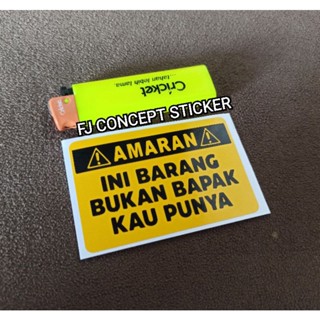 Sticker Amaran Motor kereta Warning Sign Sticker (Kecil & Besar ...