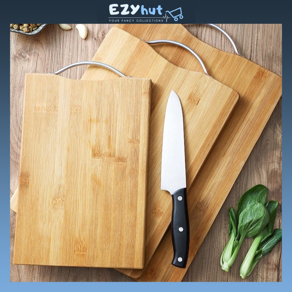 Hangable Natural Thick Bamboo Chopping Board Wooden Cutting Board ...