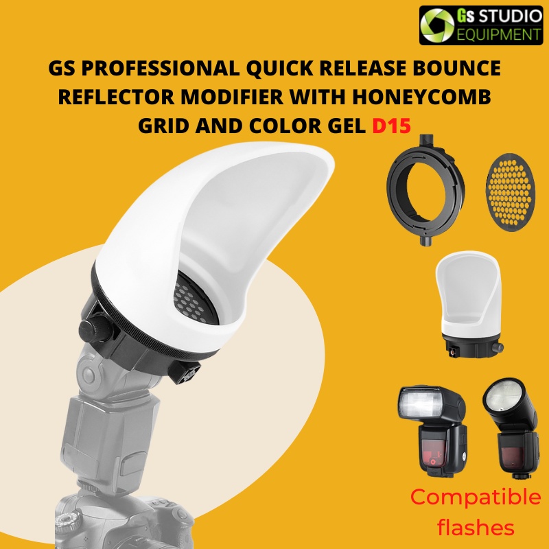 GS Professional Quick Release Bounce Reflector Modifier with Honeycomb ...