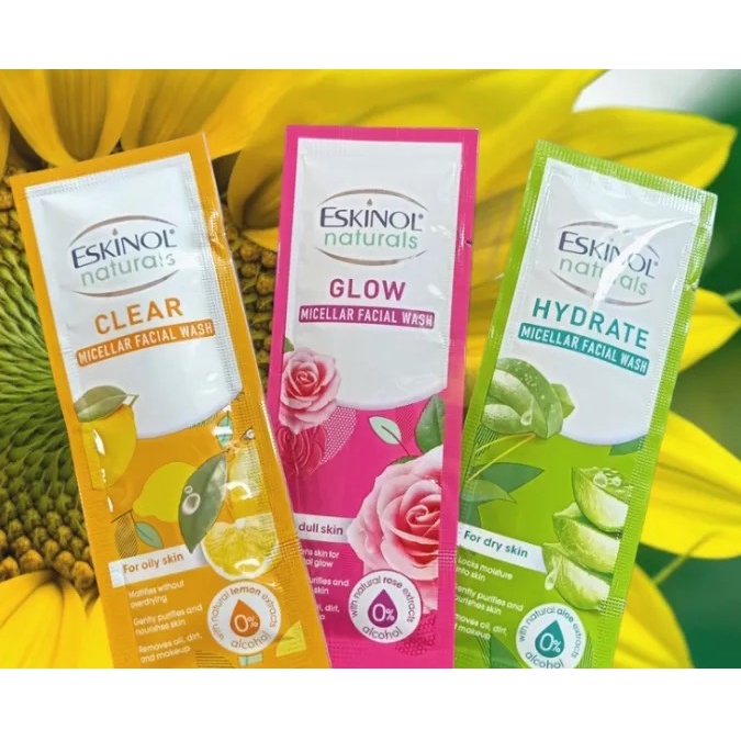 Eskinol Naturals Miscellar Facial Wash Sachet 10g. | Shopee Malaysia